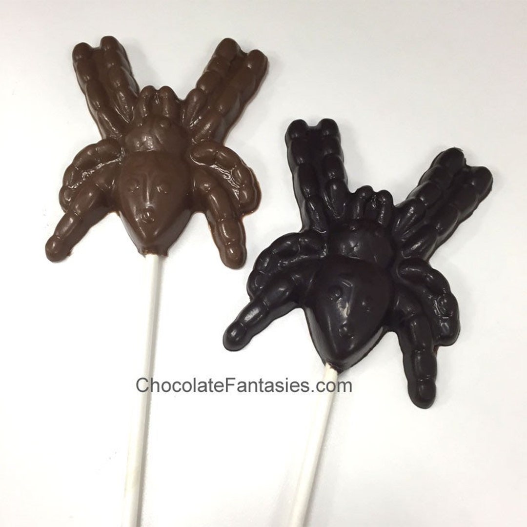Large Chocolate Spider Lollipop, Sold by the Each, Halloween, Arachnid ...
