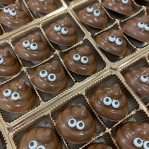 Chocolate Emoji Poop, 6 Pack, Gift Boxed, Crap, Shit, Turd, Insulting ...