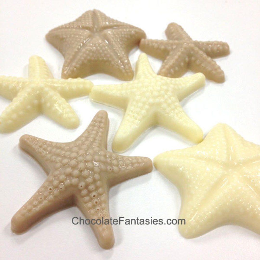 Chocolate Star Fish, Assorted Sizes, Available in 1 Pound Bulk Box ...