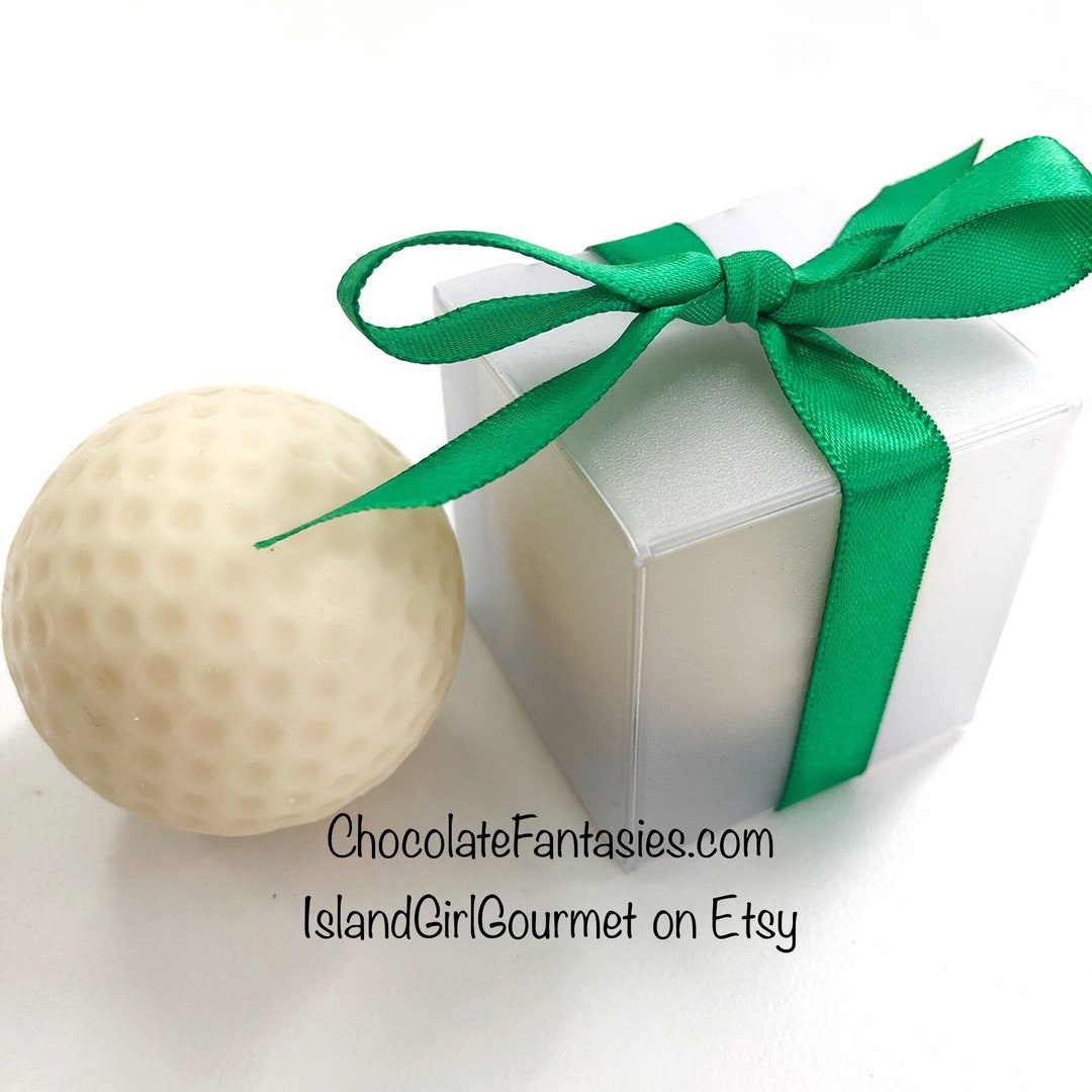 Chocolate Golf Ball Gift Boxed, Solid, Life Size, White, Silver, Gold ...