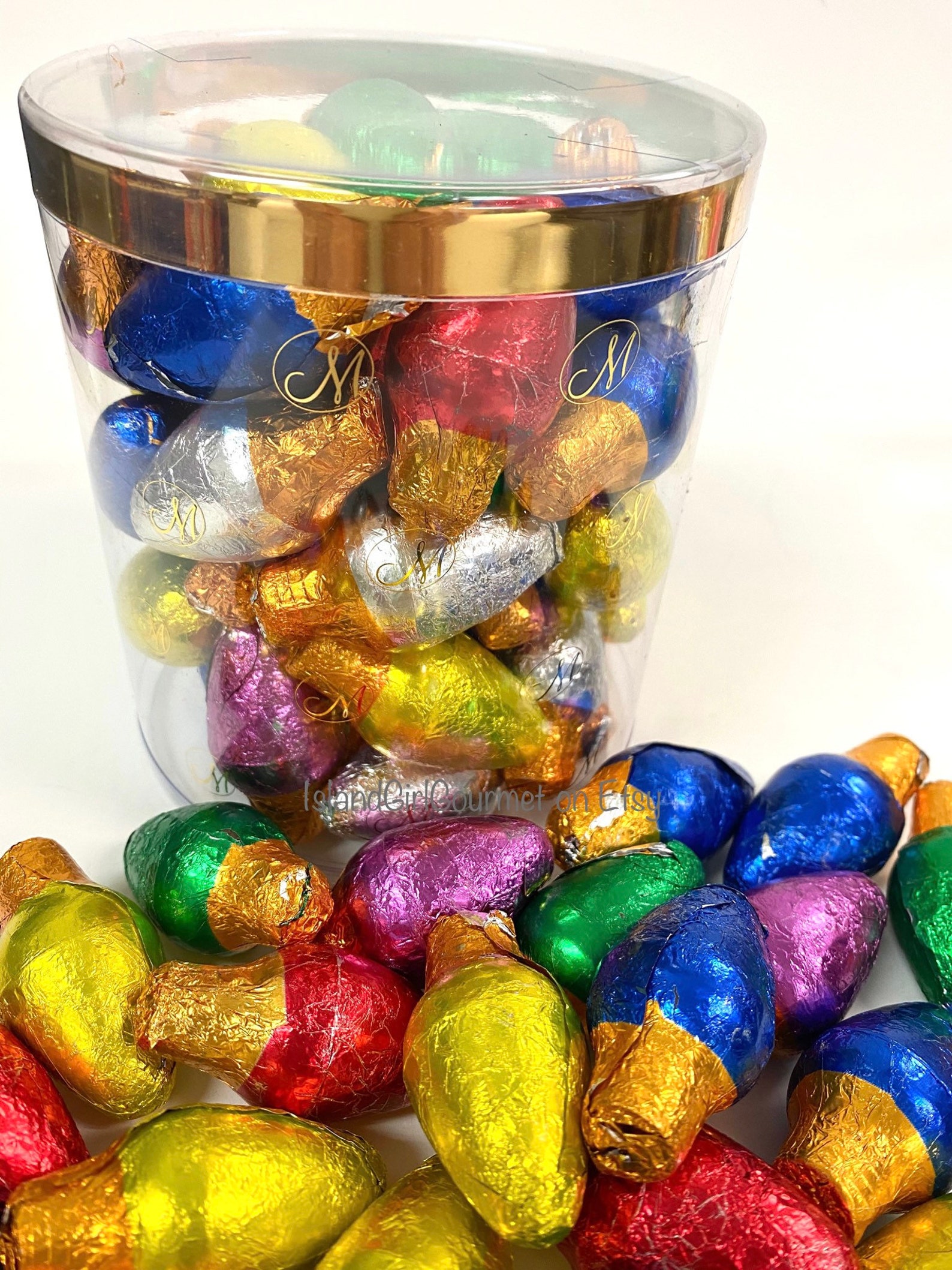 Chocolate Christmas Lights, Foil Wrapped Milk Chocolate, Bulk Tub ...