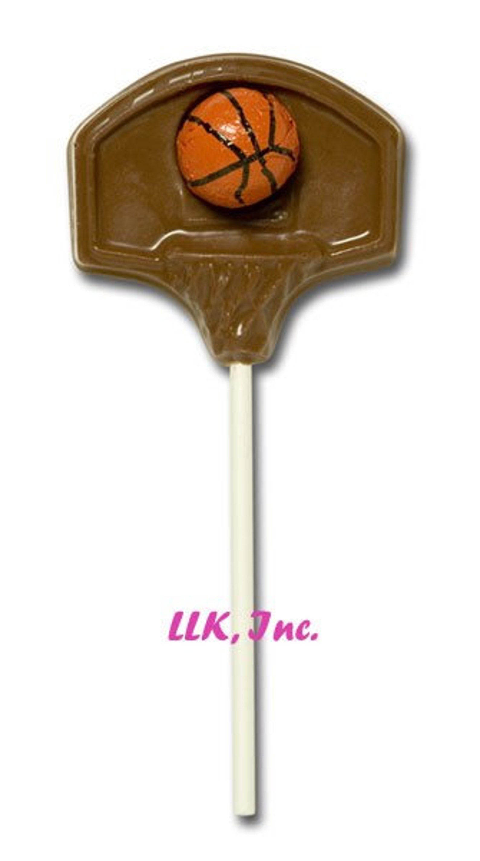Basketball Chocolate Hoop and Ball Lollipop, 1oz, March Madness, Sports ...