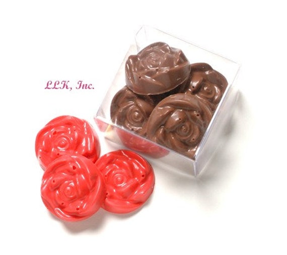 Mini Chocolate Roses 2.5 oz Favor Box 6 pcs Wedding Favors | Etsy