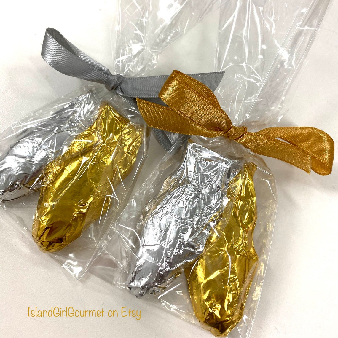 Foil Wrapped Chocolate Fish Favors, 2 Piece Bag, Tied With Ribbon, All ...