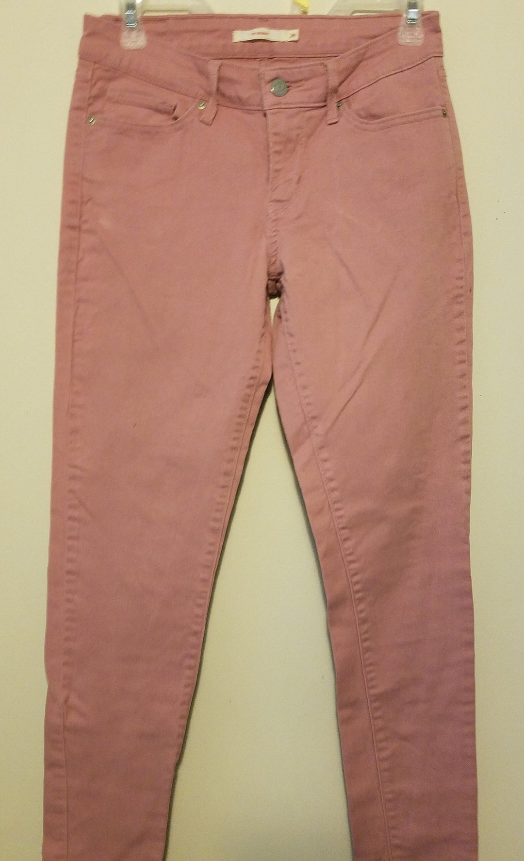Pink Levi Jeans 28 X 28, Vintage Levis Womens Skinny Jeans, Woman 5 ...