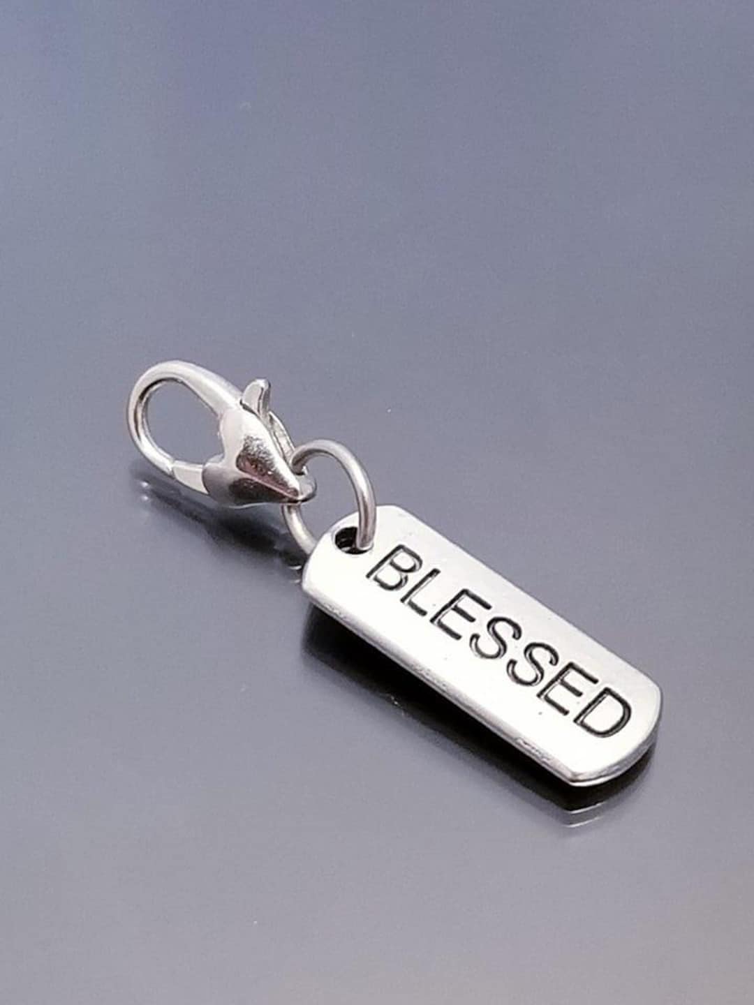 Blessed Charm/ Christian Charm /heart Lobster Clasp /clip on Charm ...