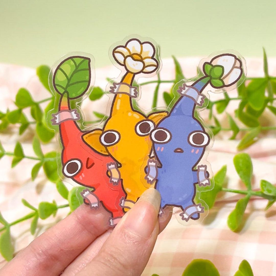 Pikmin Clear Vinyl Sticker - Etsy