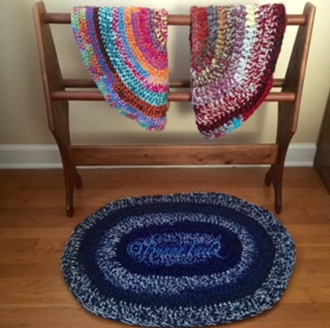 Crochet Rug Boho Shabby Chic Round Rug Oval - Etsy