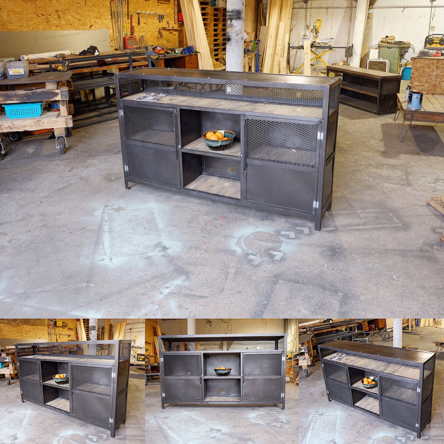 Industrial Steel Vinyl Media Record Console/ Credenza/ Stand/ Buffet - Etsy