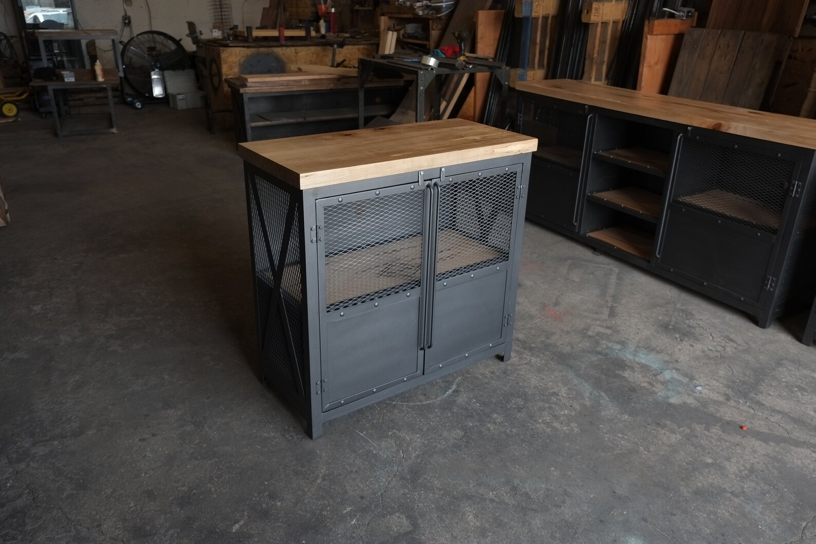 Upright Industrial Steel & Spalted Maple Record Stand/liqour | Etsy