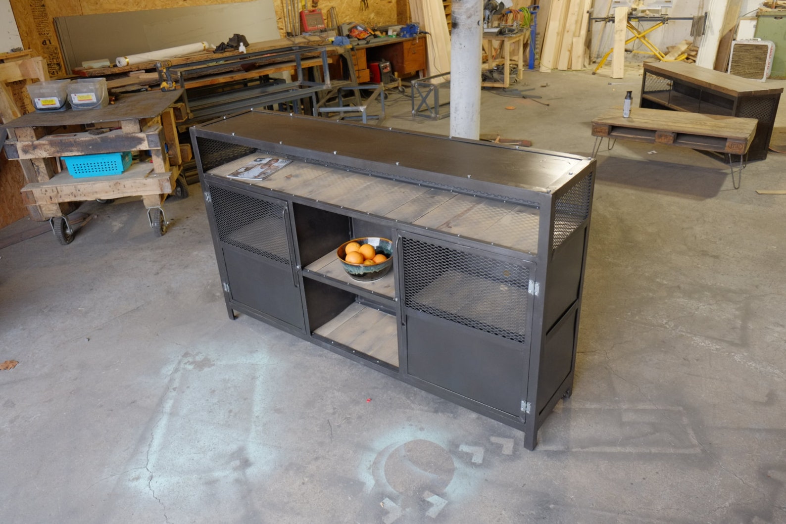 Industrial Steel Vinyl Media Record Console/ Credenza/ Stand/ | Etsy