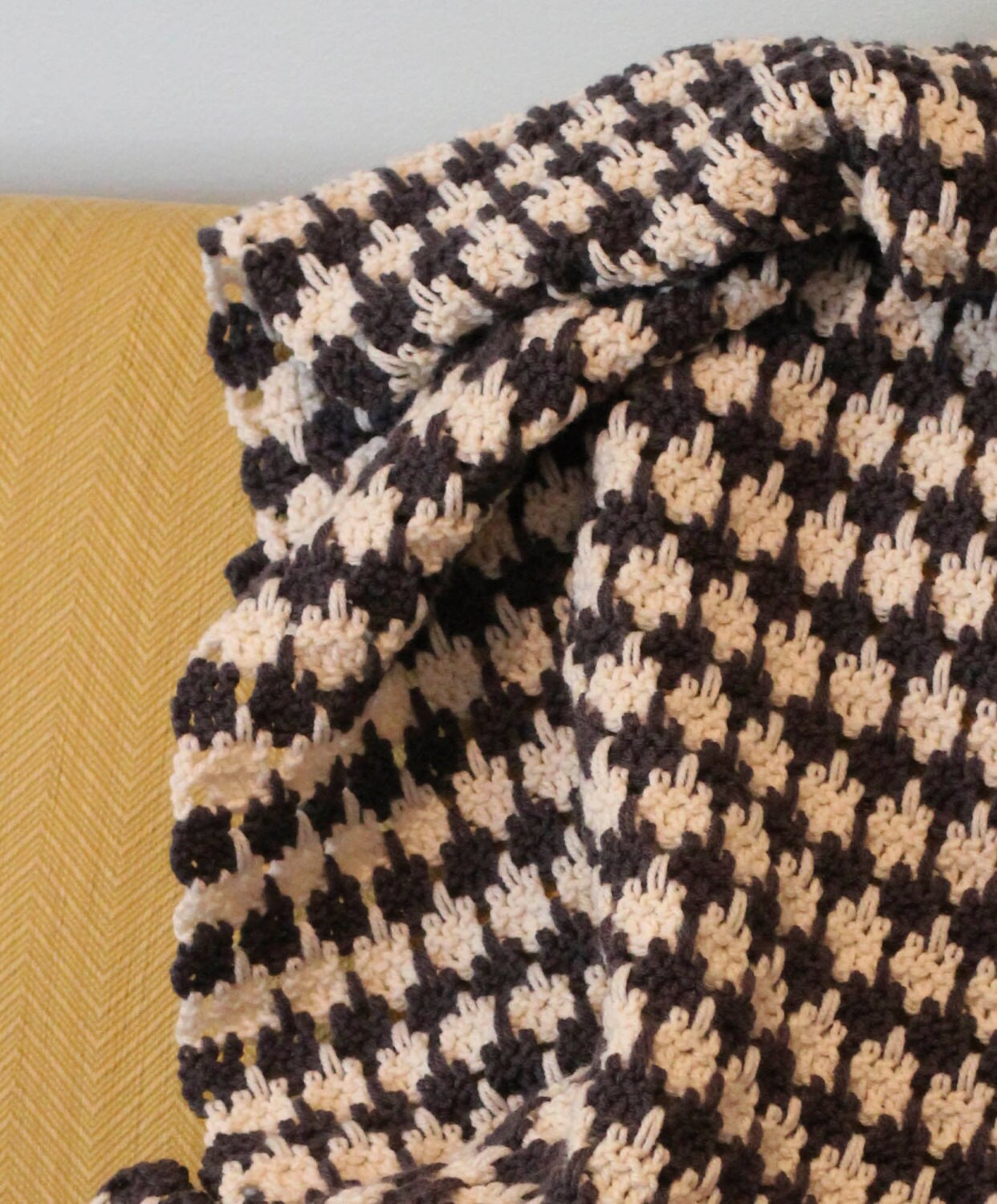 PATTERN Crochet Houndstooth Blanket | Afghan | Throw PATTERN - PDF ...