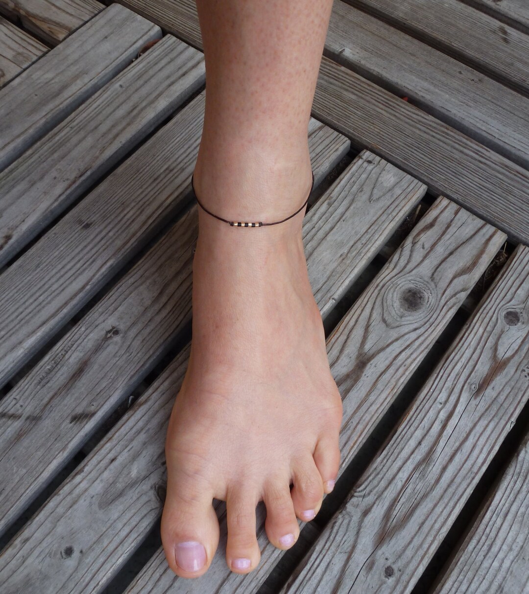 Anklet With Gold Plated or 925 Silver Beads and Delica Rocailles for ...