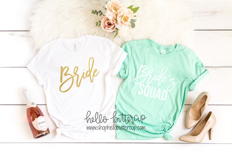 Bachelorette Party Shirts Bride Squad Shirts Bridesmaid | Etsy