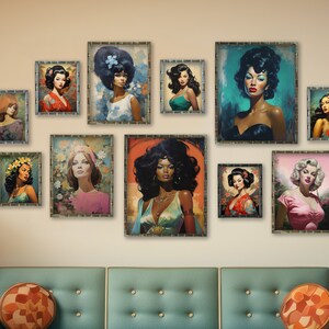 SHANON 1980's Glamour Girl Print / Kitsch / Vintage Style Pin Up - Etsy