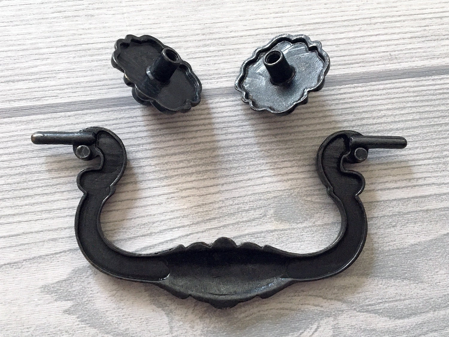 4 Vintage Style Drop Bail Drawer Pull Knob Dresser Pulls | Etsy