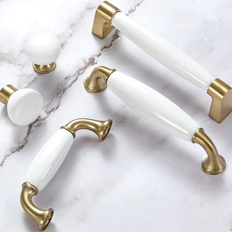 White Drawer Pulls - Etsy