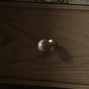 Victorian Beehive Cabinet Knobs Antique Bronze Solid Brass Ball Sphere Knob Dresser Drawer Pull ...