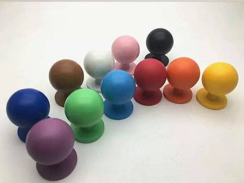 1 Colorful Knob Drawer Pulls Kitchen Cabinet Knobs - Etsy