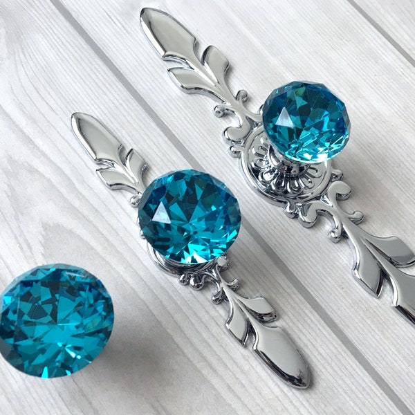 Blue Drawer Knobs - Etsy