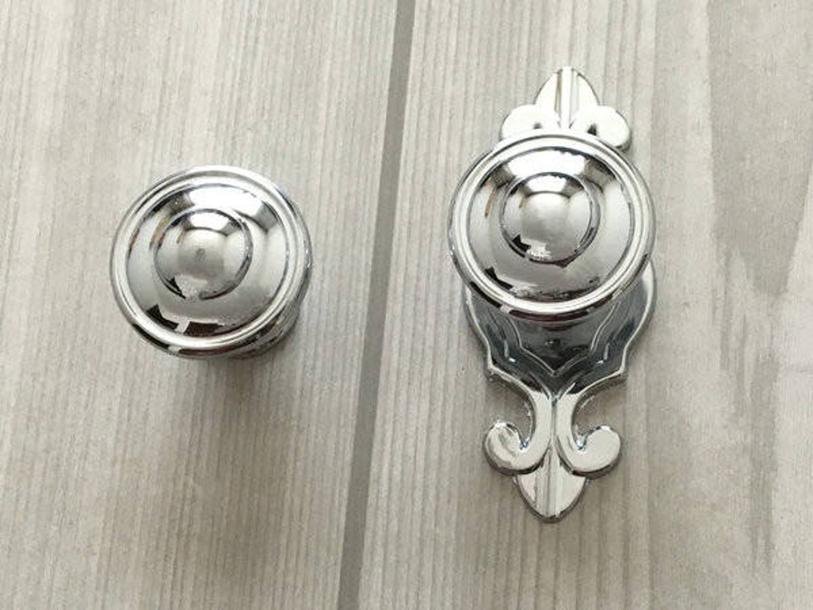 Silver Knob Drawer Knobs Dresser Knob Pulls Handles Kitchen - Etsy