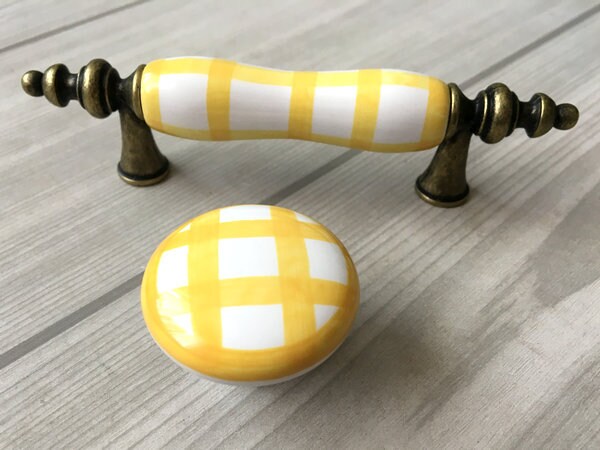 3 Drawer Pulls Knob Cabinet Handles Antique Bronze Green | Etsy