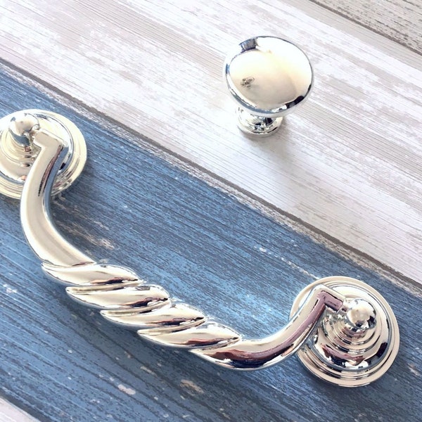 Silver Drawer Pulls - Etsy