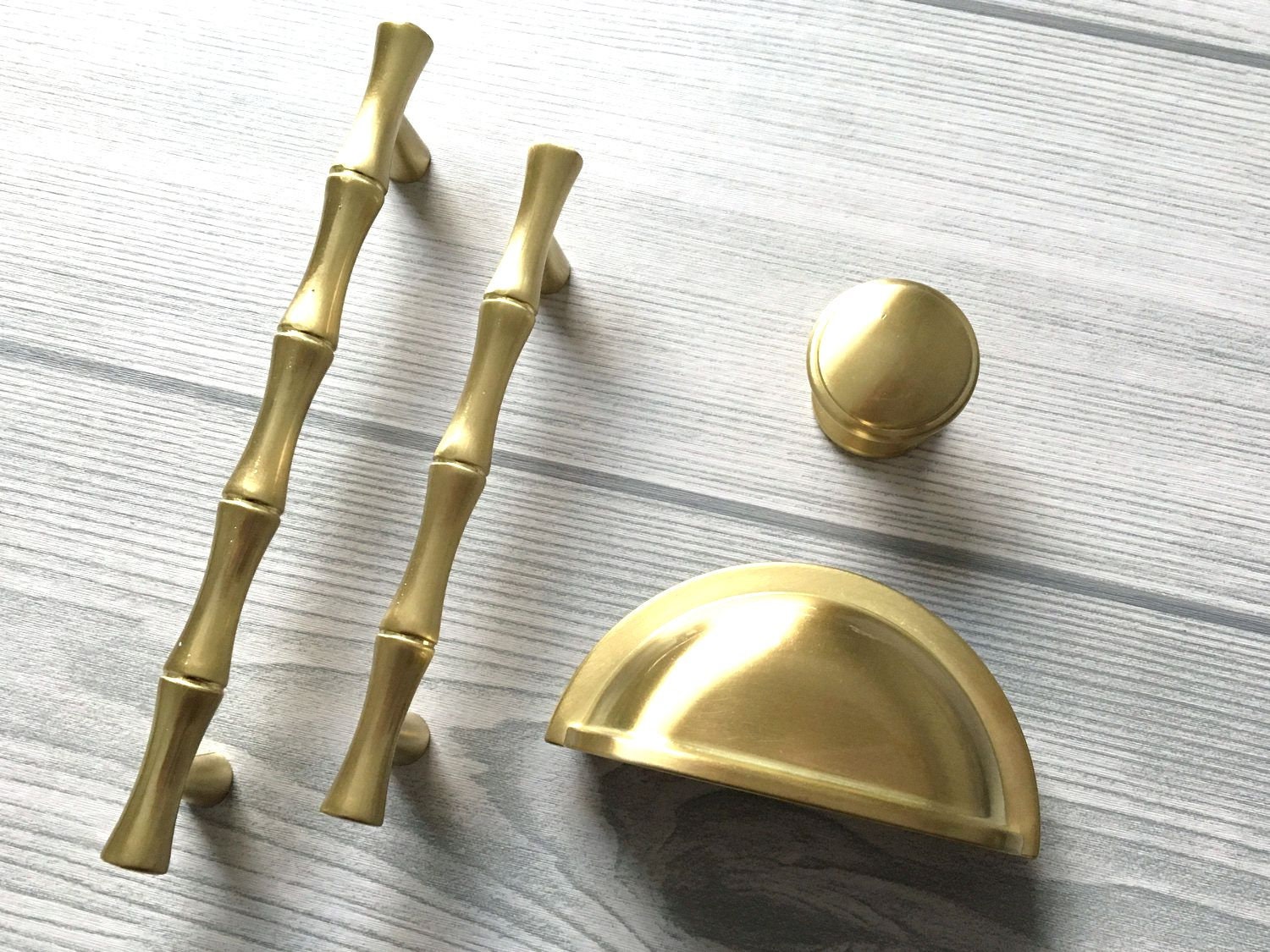 3 3.75 5 Brushed Gold Cabinet Handles Pulls | Etsy