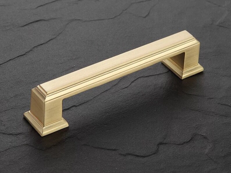 Gold Drawer Pull Brushed Gold Cabinet Pulls Drawer Handles | Etsy