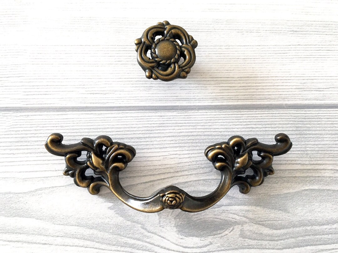 3.25" Drawer Pulls Handles Dresser Pull Vanity Handle Dark Antique ...