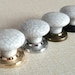White Knobs Dresser Knob Drawer Pulls Handles Crackle Cabinet | Etsy