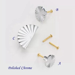 Brass Knob Half Moon Knob Half Circle Drawer Knob Cabinet Knobs Semi ...