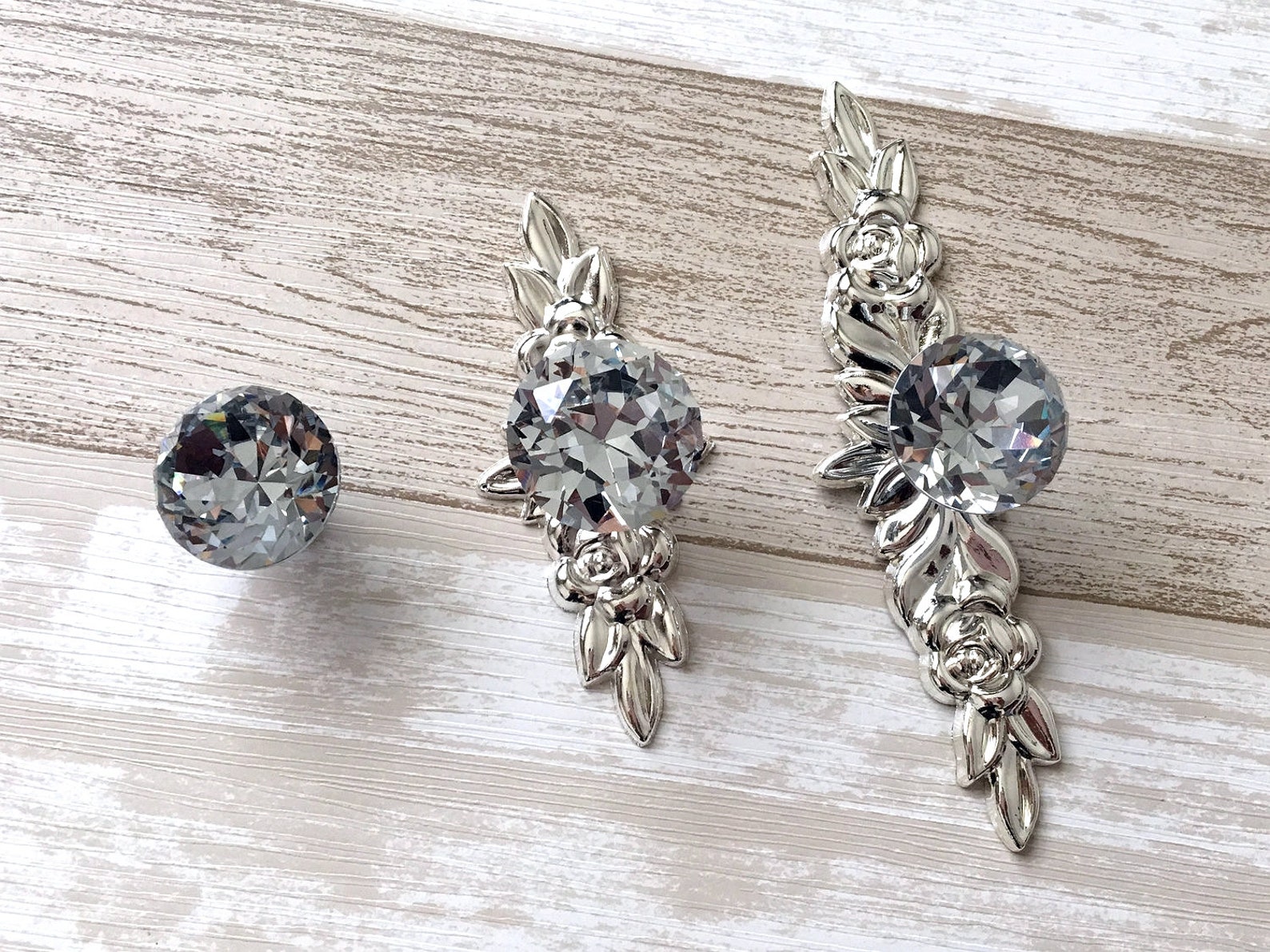 Glass Dresser Knob Pull Crystal Drawer Knobs Pulls Handle - Etsy