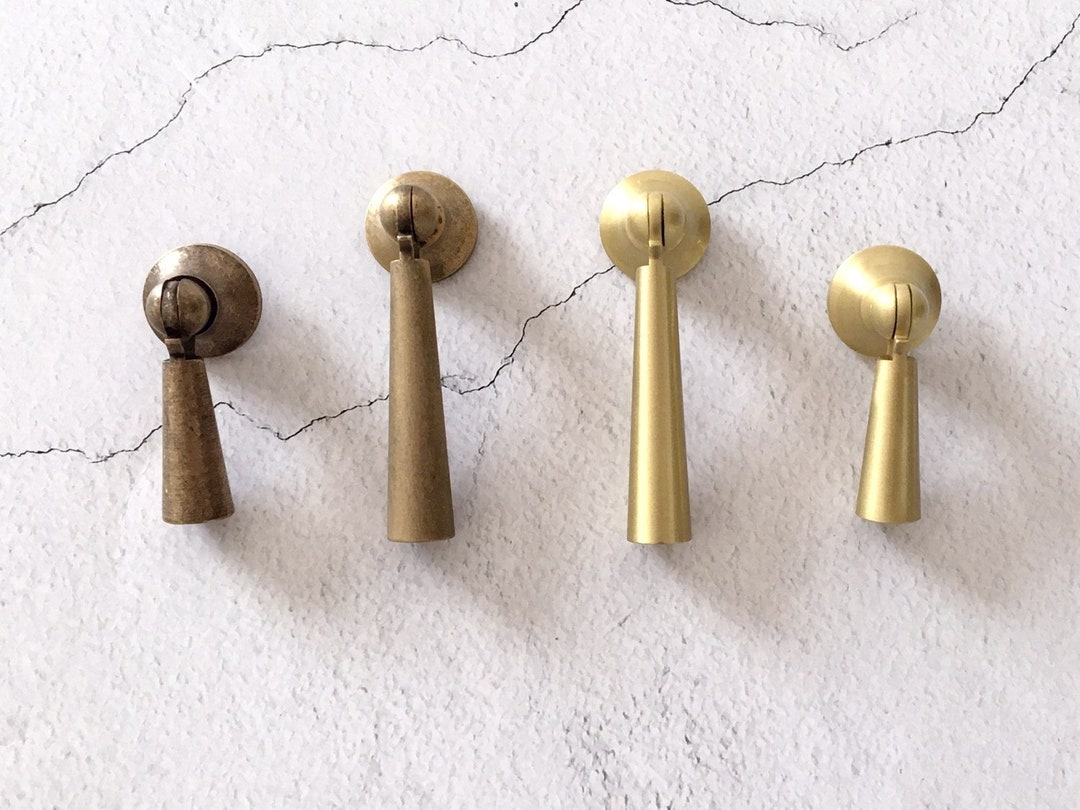 Brass Drop Drawer Pull Dresser Knob Pulls Handles Antique Bronze ...