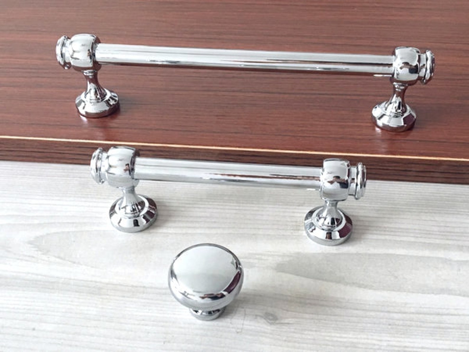 3.5 6 Silver Cabinet Pull Handle Drawer Knob Pulls | Etsy