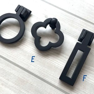 2.5" 3.75" 5" Matte Black Drawer Handles Cabinet Knob Bail Pull Handle ...
