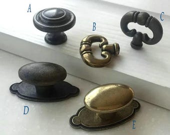 Cabinet Knob Back Plate Drawer Pulls Backplate Rustic Door Handle Cabinet Pull Handles Dresser ...