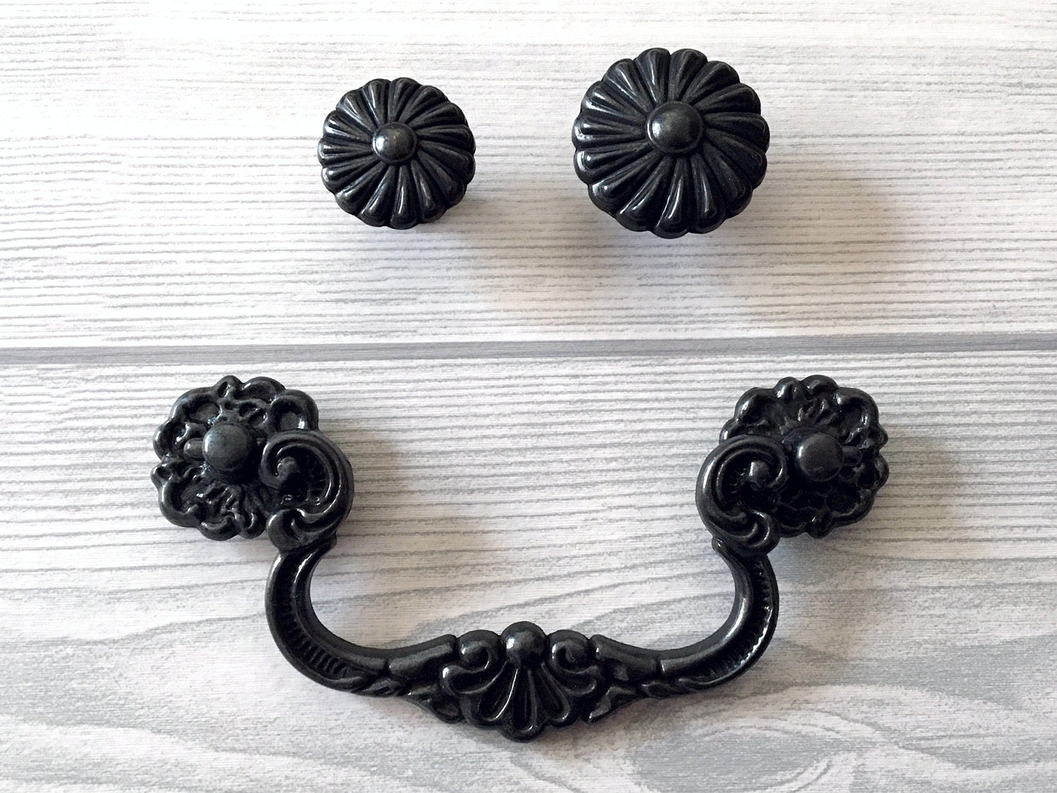 4 Vintage Style Drop Bail Drawer Pull Knob Dresser Pulls Etsy