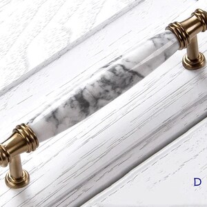 3.75" 5" Marble Look Cabinet Pull Handles Knobs Dresser Drawer Pulls ...