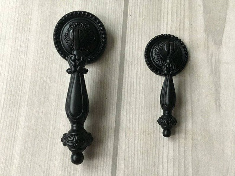 Black Drop Pull Drawer Knob Pull Handles Dresser Pulls Handle | Etsy