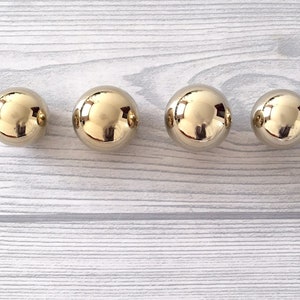 Sphere Brass Knobs Pulls Polished Brass Round Knob Drawer Pull MCM Cabinet Knob Ball Drawer ...