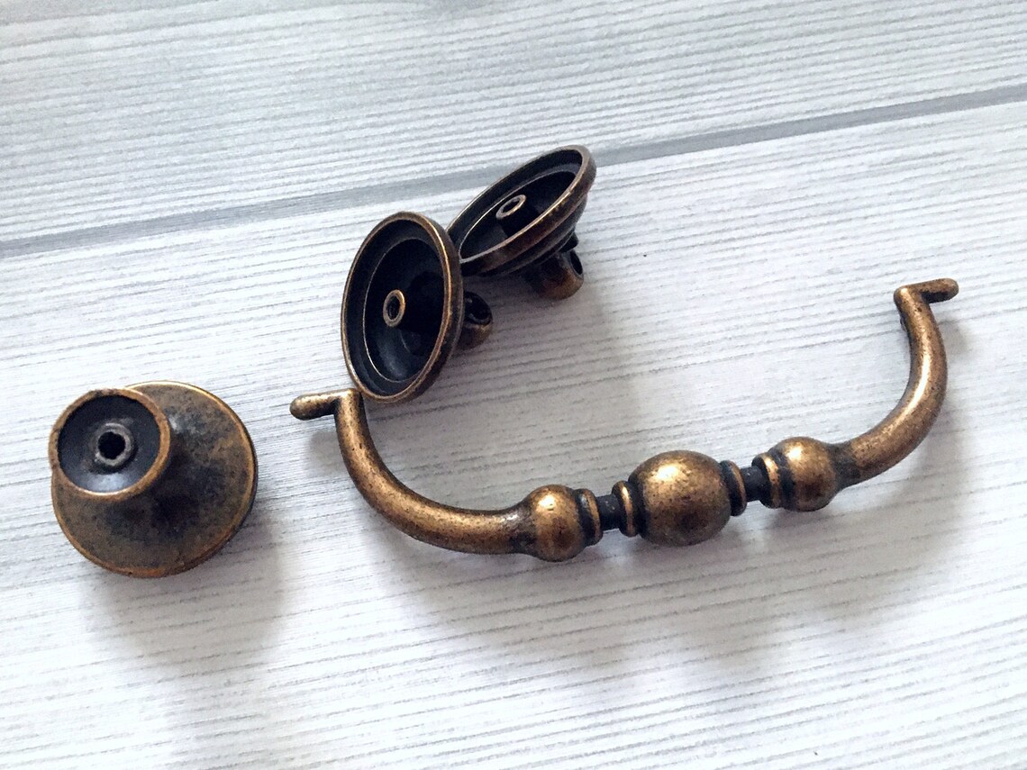 4 1/4 Bail Drawer Pull Handles Rustic Drop Dresser Pulls - Etsy