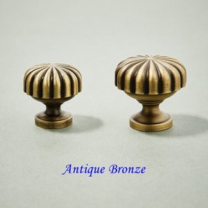 Brass Knob Pumpkin Cabinet Knobs Solid Brass Drawer Pull Dresser Knob Drawer Knob Chrome Silver ...