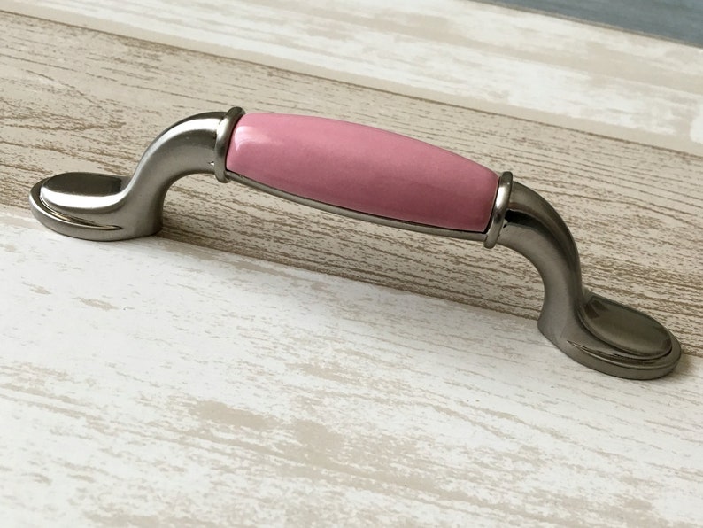 3 3.75 Pink Drawer Pull Handles Cabinet Pulls - Etsy