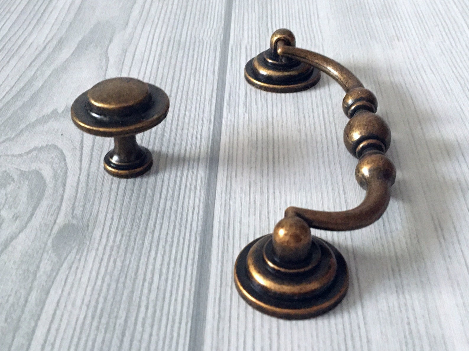 4 1/4 Bail Drawer Pull Handles Rustic Drop Dresser Pulls - Etsy