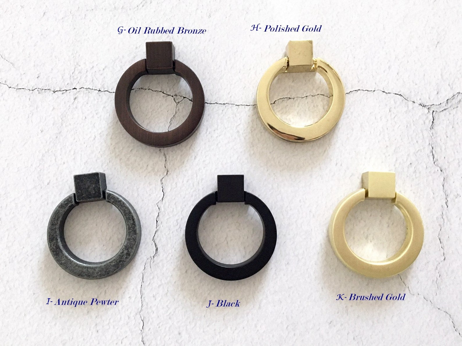 Drop Ring Pulls Dresser Pull Knobs Drawer Knob Pulls Handles Rings ...