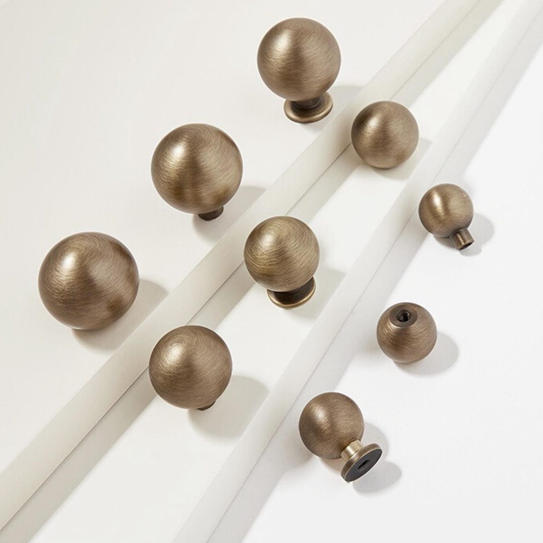 Brushed Antique Bronze Brass Knobs Tiny Small Cabinet Knobs Mini ...