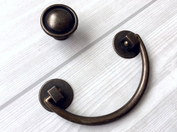 3 Drop Handles Bail Drawer Pulls Dresser Pull Handle - Etsy