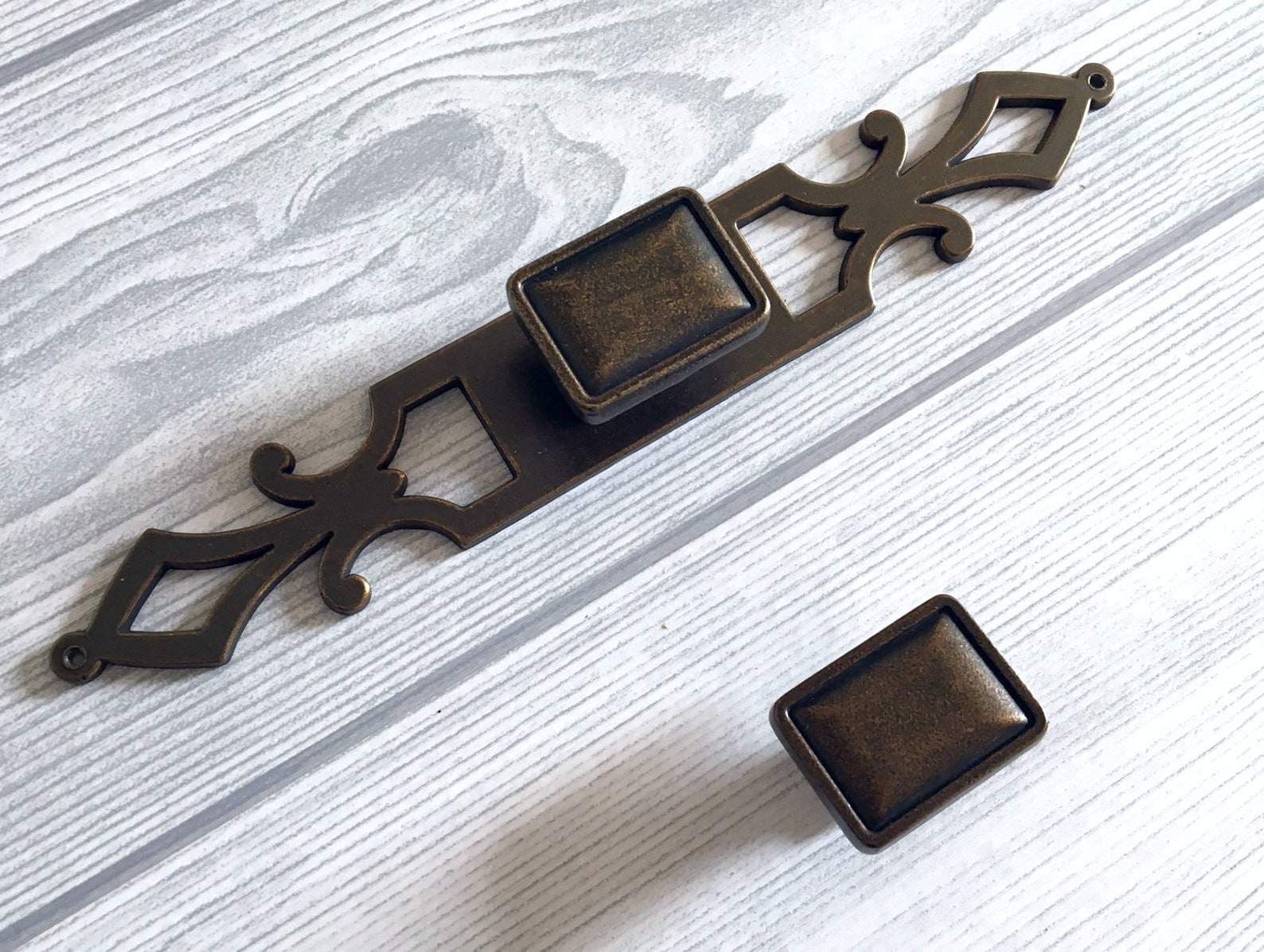 Vintage Style Dresser Knobs Rectangular Drawer Pulls Handles - Etsy