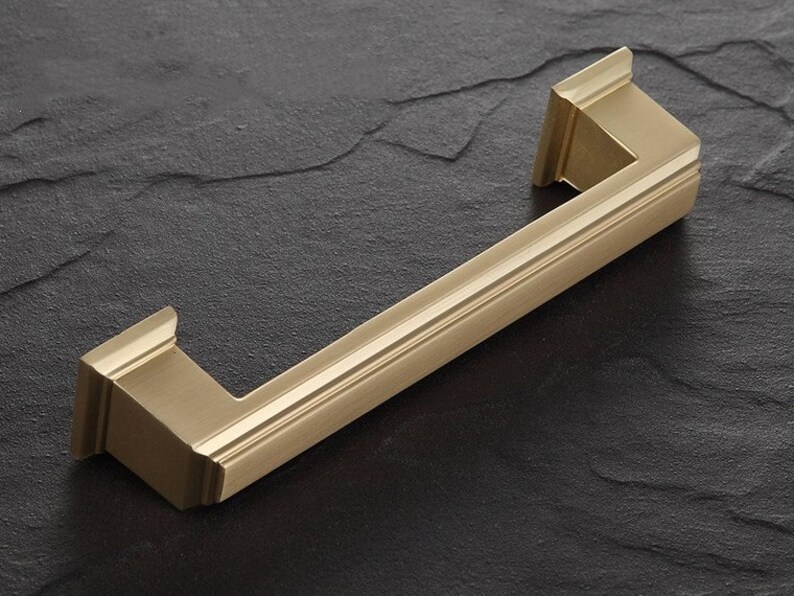 Gold Drawer Pull Brushed Gold Cabinet Pulls Drawer Handles | Etsy